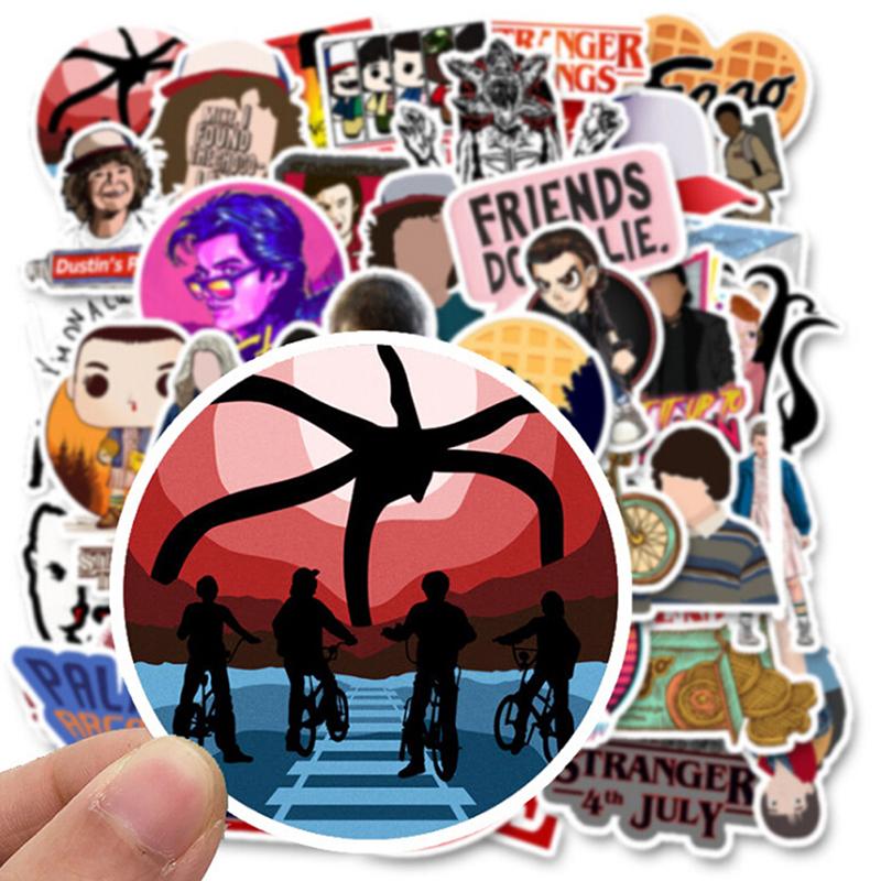 Foo 50pcs Stranger Things Skateboard Stickers Vinyl Laptop Luggage