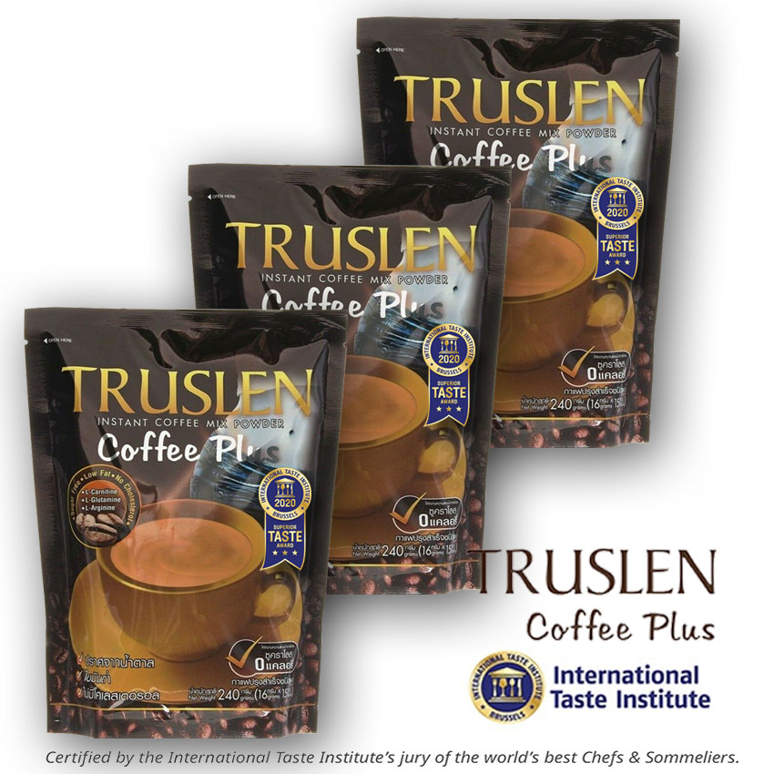 Truslen Coffee Plus ทรูสเลน คอฟฟี่ พลัส 16g/ 15 ซอง (3 ซอง) | Lazada.co.th