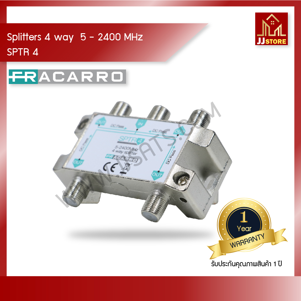 4 Way Fracarro Splitter Class A Shielding 5-2400MHz - jjSats Store ...