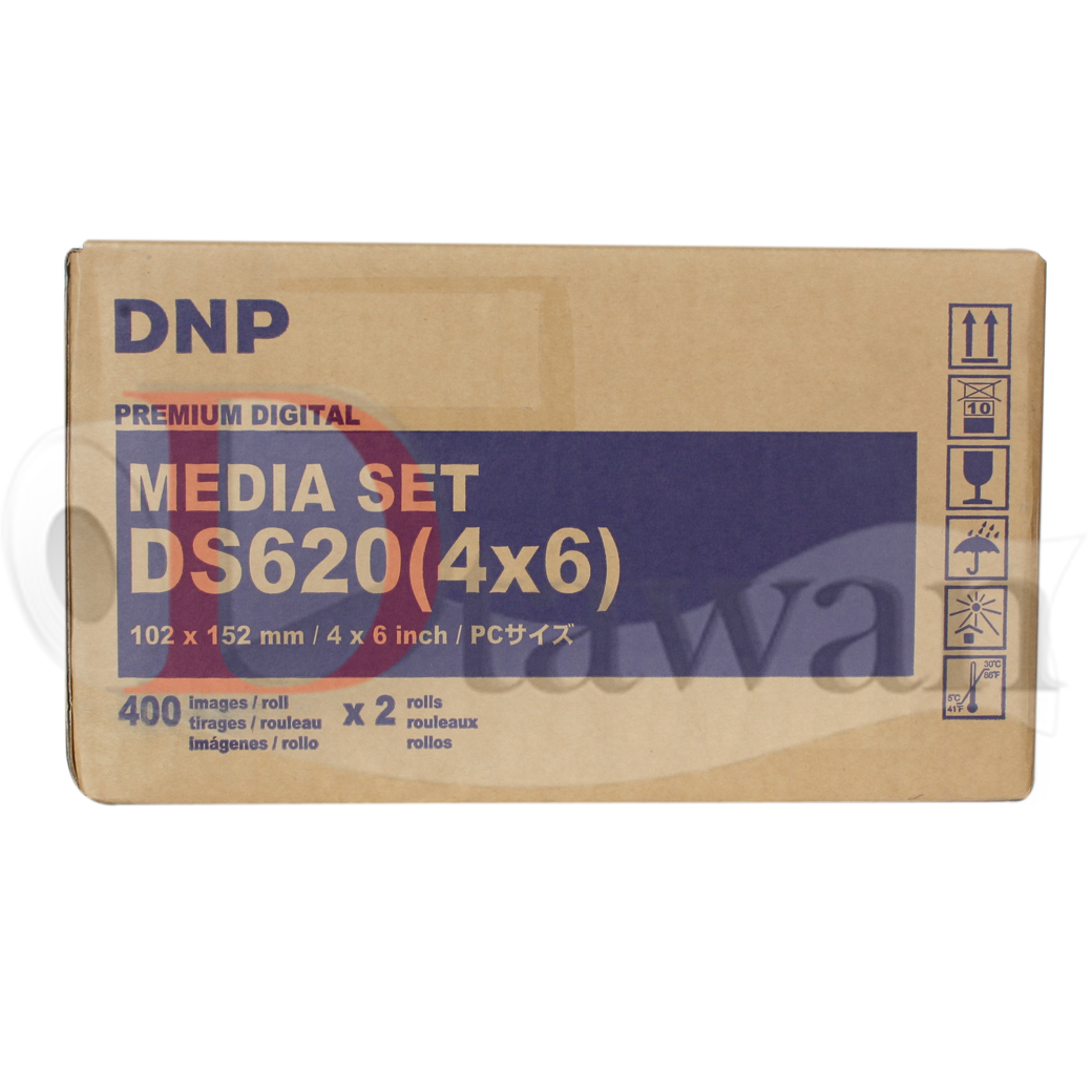 DTawan กระดาษ DNP DS620 4"x6" ของแท้ 100% 2 ม้วน กระดาษโฟโต้ DNP กระดาษพิมพ์ภาพ สำหรับปริ้นเตอร์ ...