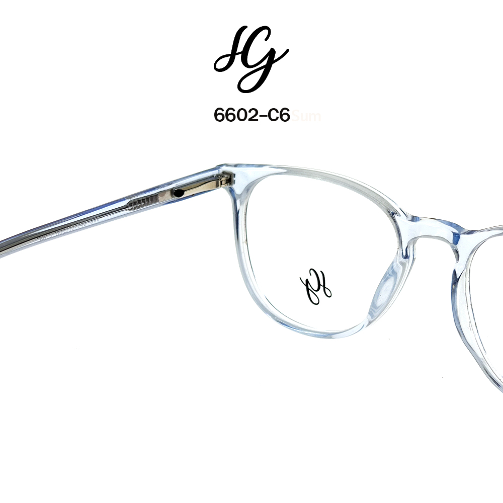 กรอบแว่นตา ใส่สบาย SG รุ่น HA6602-C6 เต็มกรอบสีฟ้าใส วัสดุ acetate (มี ...