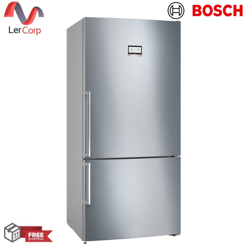(BOSCH) ตู้เย็น ช่องแช่แข็งด้านล่าง ลอยตัว 186 x 86 cm สแตนเลสสตีล รุ่น ...