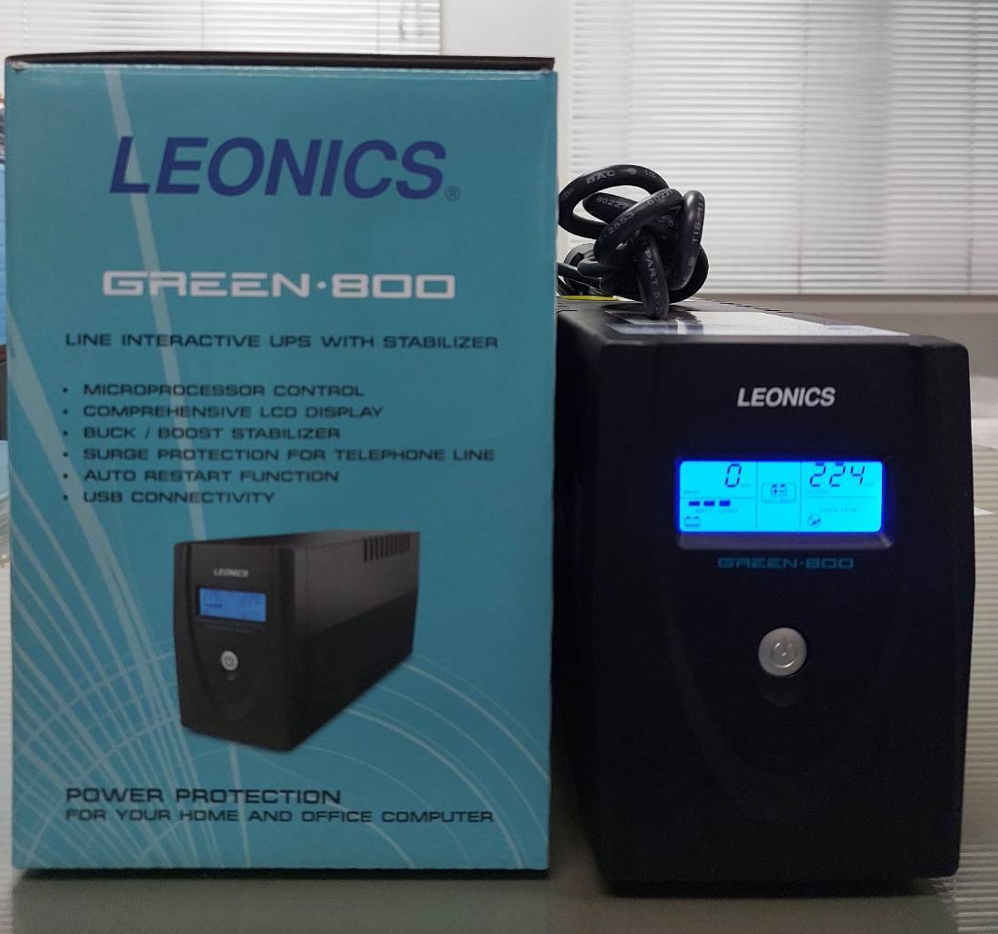 เครื่องสำรองไฟฟ้า Leonics UPS GREEN-800 V รุ่นใหม่ ขนาดกำลัง 800 วีเอ ...