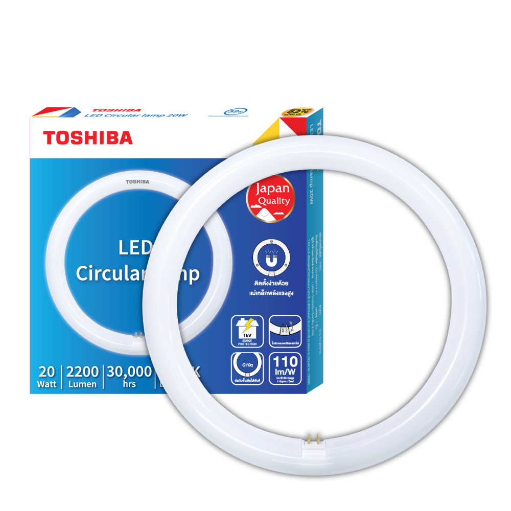 TOSHIBA หลอดกลม LED MAGNETIC CIRCULAR 20 วัตต์ แสงสีขาว ติดตั้งแทนนีออน ...