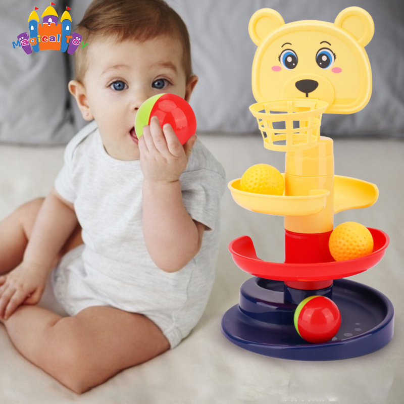 MG【ready stock】Rolling Slide Ball Set Children Fun Toy Assembly Toys ...