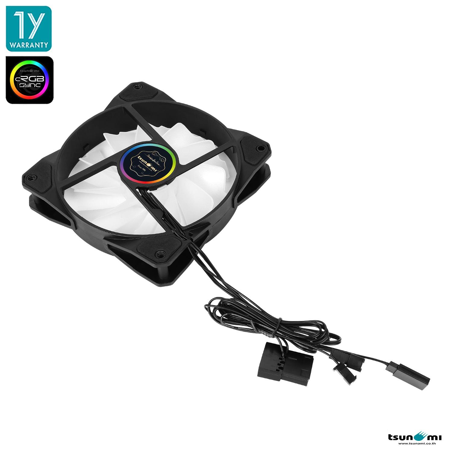 พัดลมระบายความร้อน Tsunami (cRGB Sync) ABLAZE Series RGB Cooling Fan X5 ...