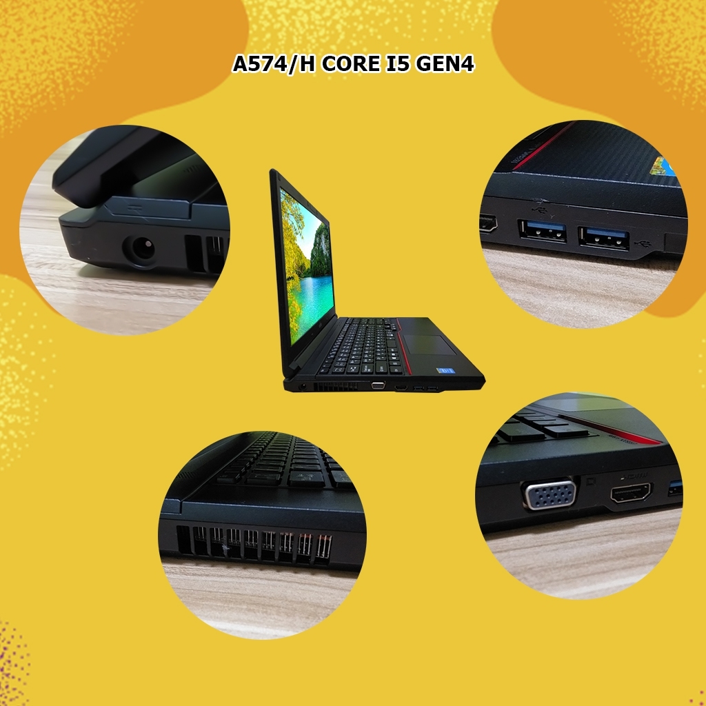 FUJITSU A574 Core i5 gen4 โน๊ตบุ๊คมือสอง เล่นเกมออนไลน์ได้ Notebook ...