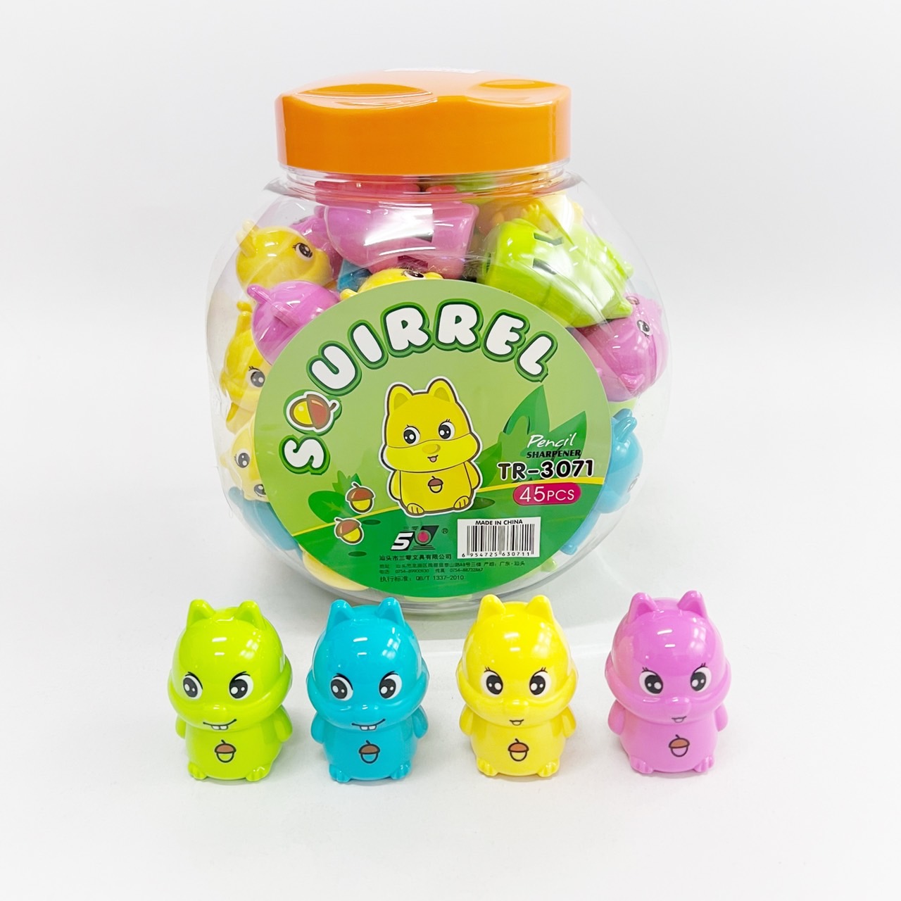 กบเหลาดินสอรูเดียว รูปกระรอก TR-3071 Squirrel Pencil Sharpener 4สี ...
