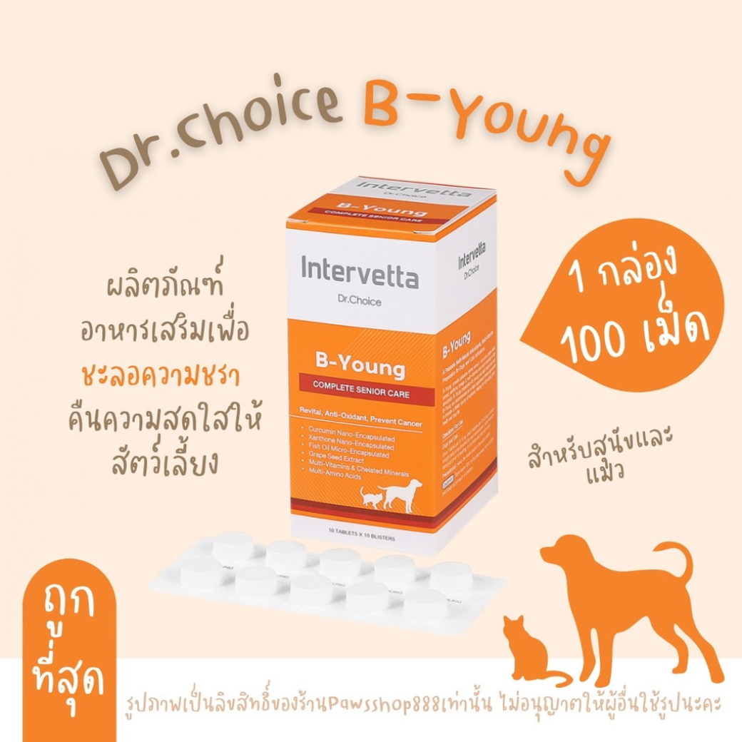 (100 เม็ด) Dr.Choice อาหารเสริมบำรุงสุขภาพ สำหรับสุนัขและแมวทุกสาย ...