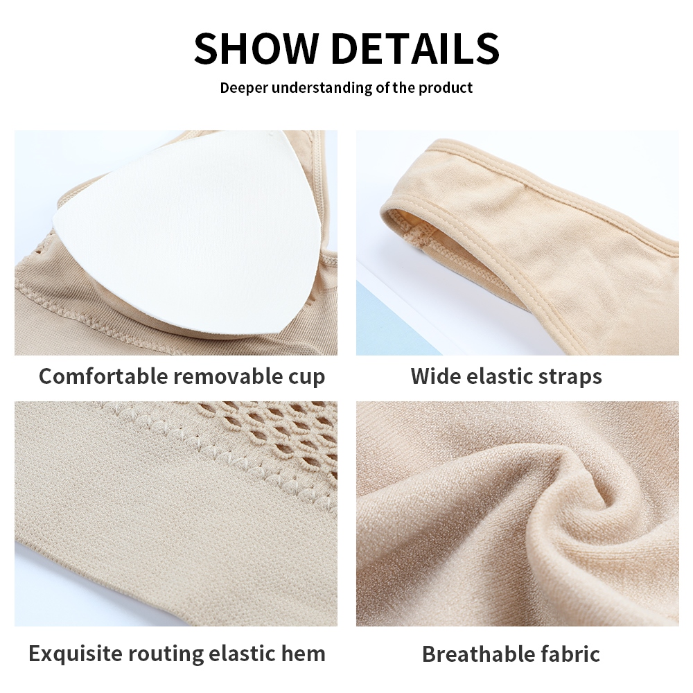 Sports Bras For Women Unwired Bras Wireless S-6XL Plus Size Sexy ...