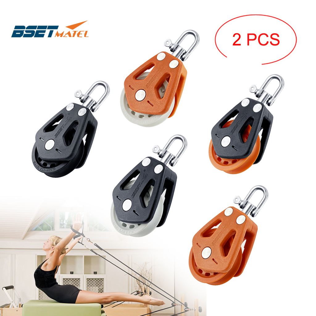 2X High Load Sheave Block Universal Head Single Pulley Swivel Shackle ...