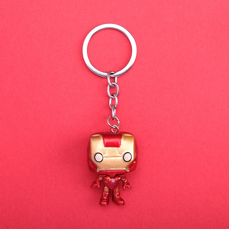 2.2Marvel Keychain Superhero Heroes Anime Figures Doll Cartoon Keyring ...