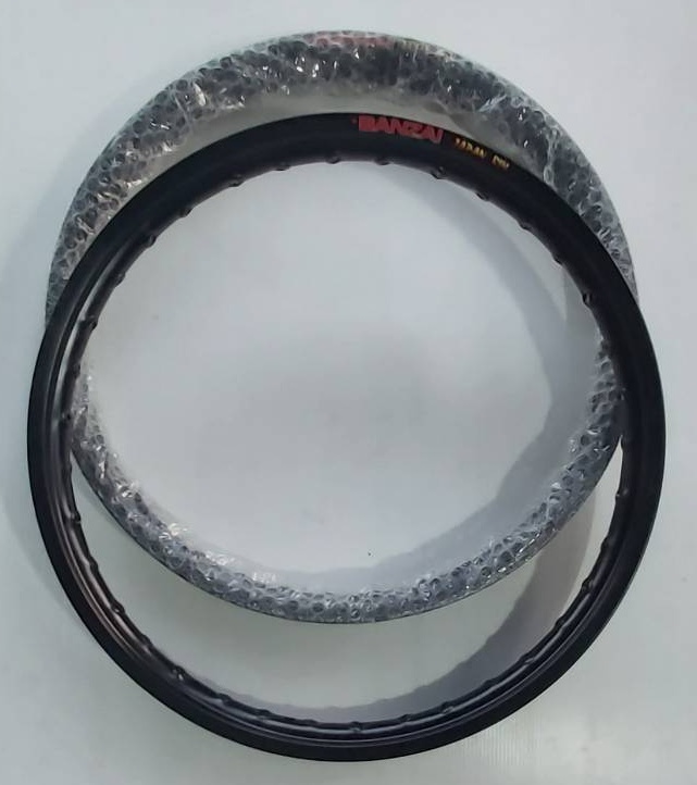 ล้อสี บันไซ Banzai สีดำ 1.4x17 จำนวน 1คู่ ล้อสี ล้อโล ล้อ ขอบล้อ RIM ...