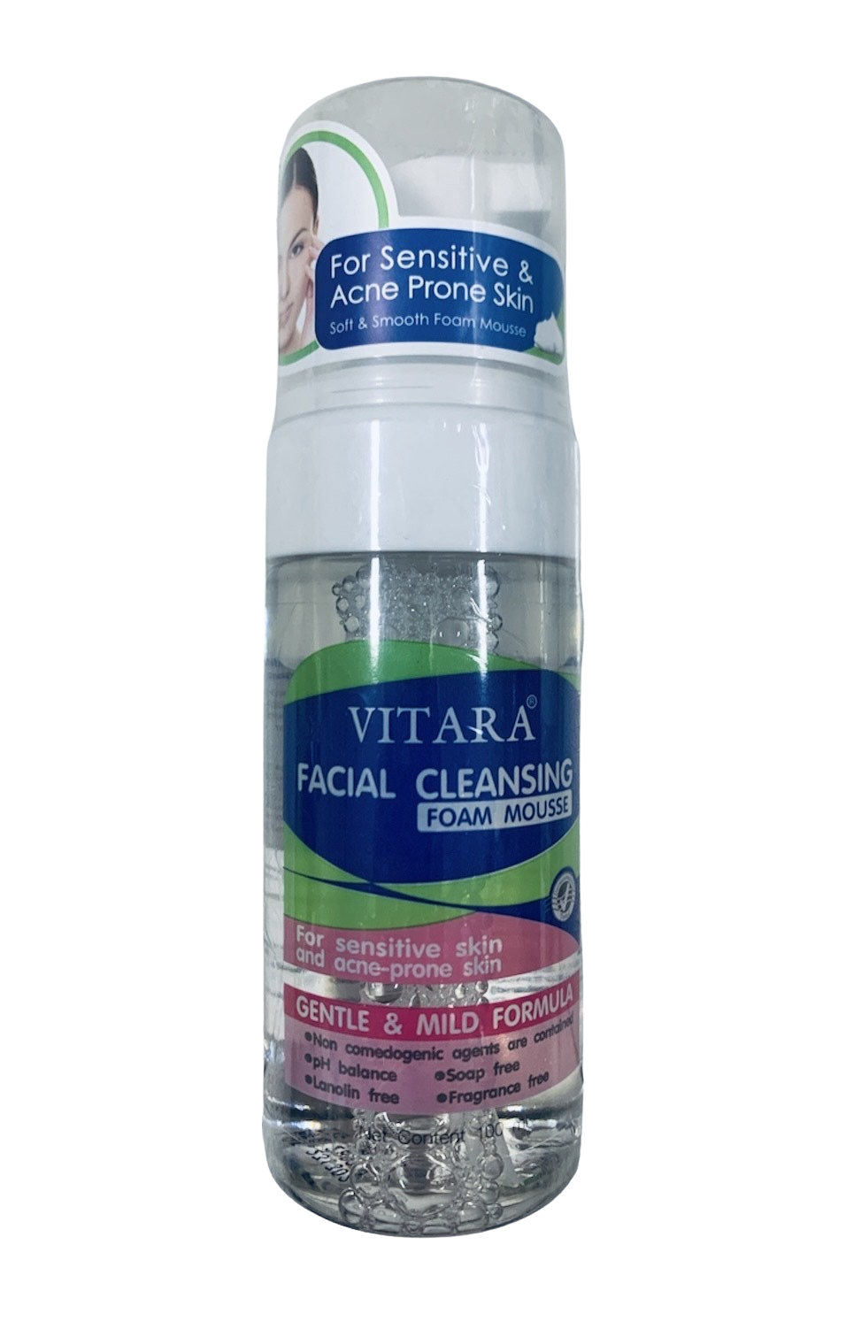 Vitara Facial Cleansing Foam Mousse ไวทาร่า เฟเชียล คลีนซิ่ง โฟม ขนาด ...