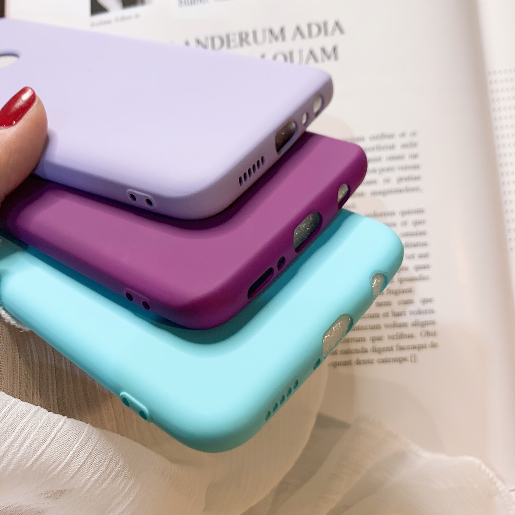 เคส TPU สีพื้น ข้างในเป็นกำมะหยี่รองรุ่น SAMSUNG note5 note8 note9 ...