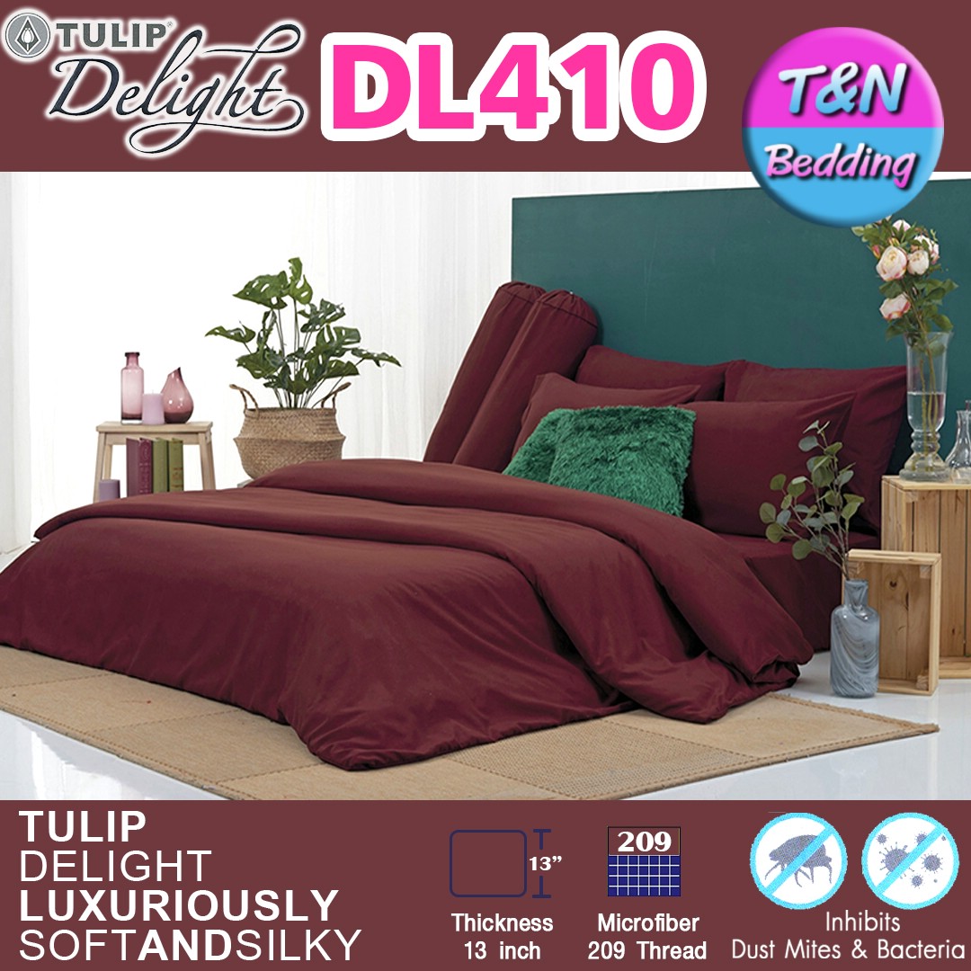 💎TeeBed💎 Tulip Delight ชุดผ้าปู (ไม่รวมผ้านวม) 3.5/5/6 ฟุต สีพื้น รุ่น In the Moment DL401 DL402 ...