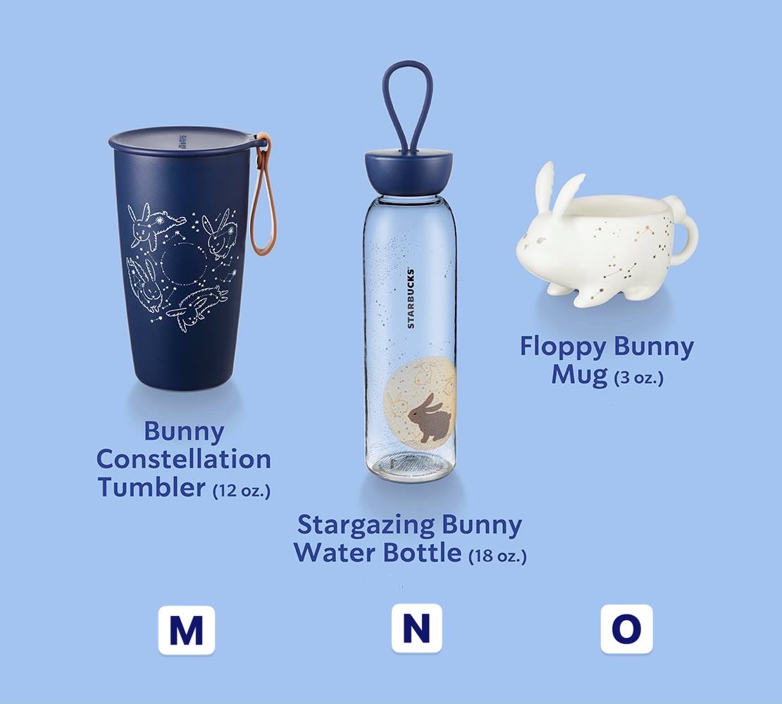 Starbucks Starry Bunny collection สตาร์บัคส์ คอลเลคชั่นกระต่ายน้อยและ ...