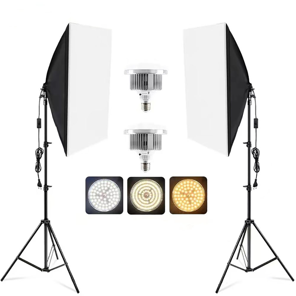 Studio Photography Light kit Softbox Lighting Set with 85W150W Bi-Color ...