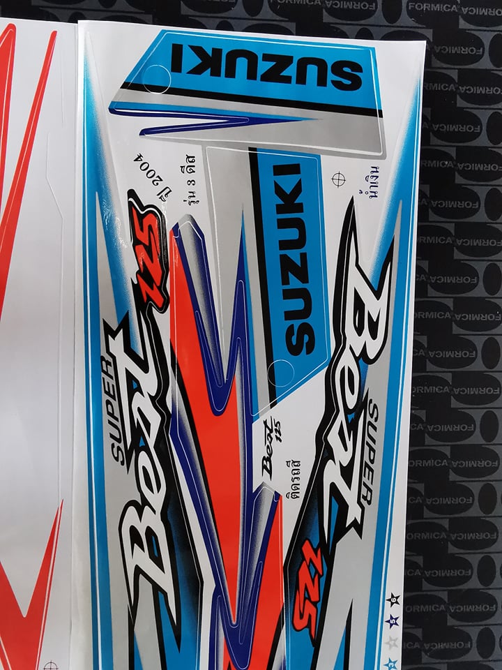 สติกเกอร์ SUZUKI BEAT 125 สีน้ำเงิน ปี 2004 รุ่น 3 - Pookie sticker ...