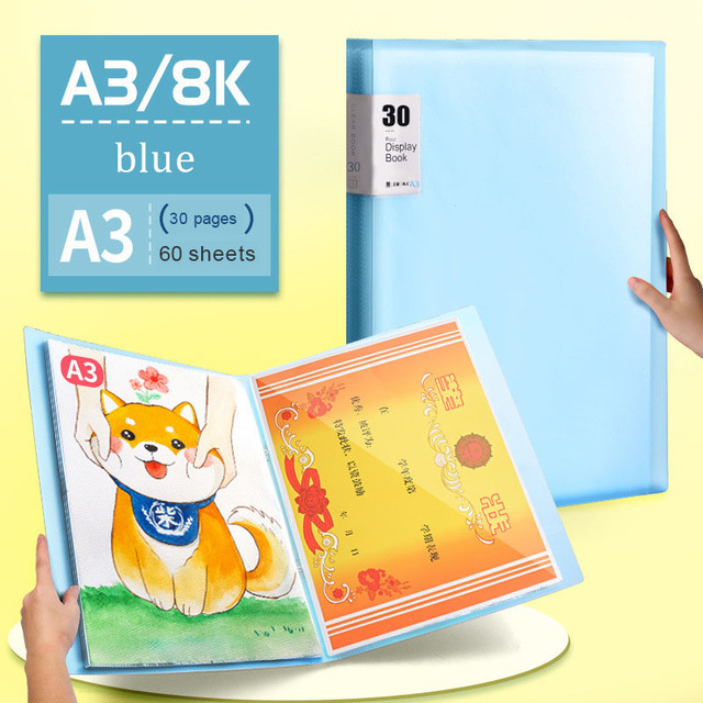New 8k A3 Storage Picture Album Folder File Folder Storage Organizer ...