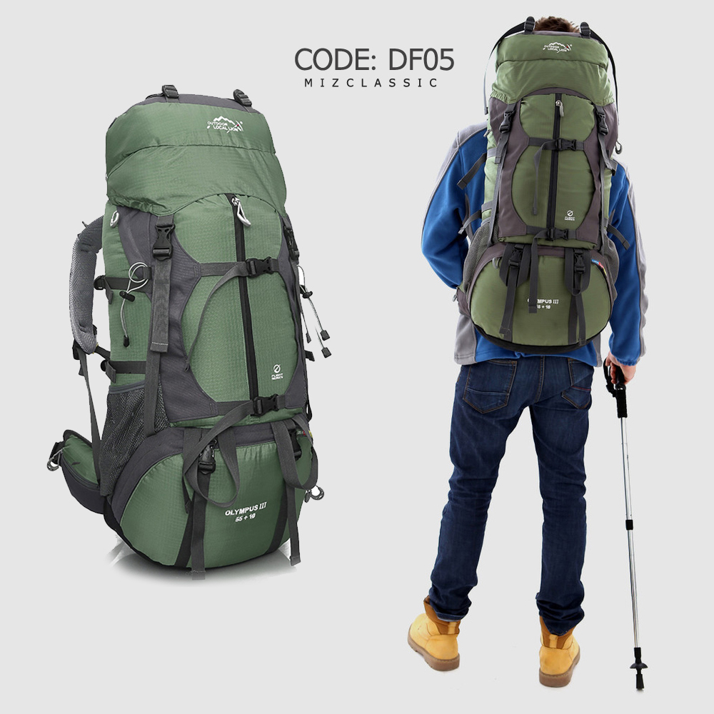 DF05 ขนาด 5510 L (เสริมโครง) รับน้ำหนัก ทนทาน คุณภาพเกรดพรีเมี่ยม เดินทางไกล เป้สะพายหลังขนาด ...