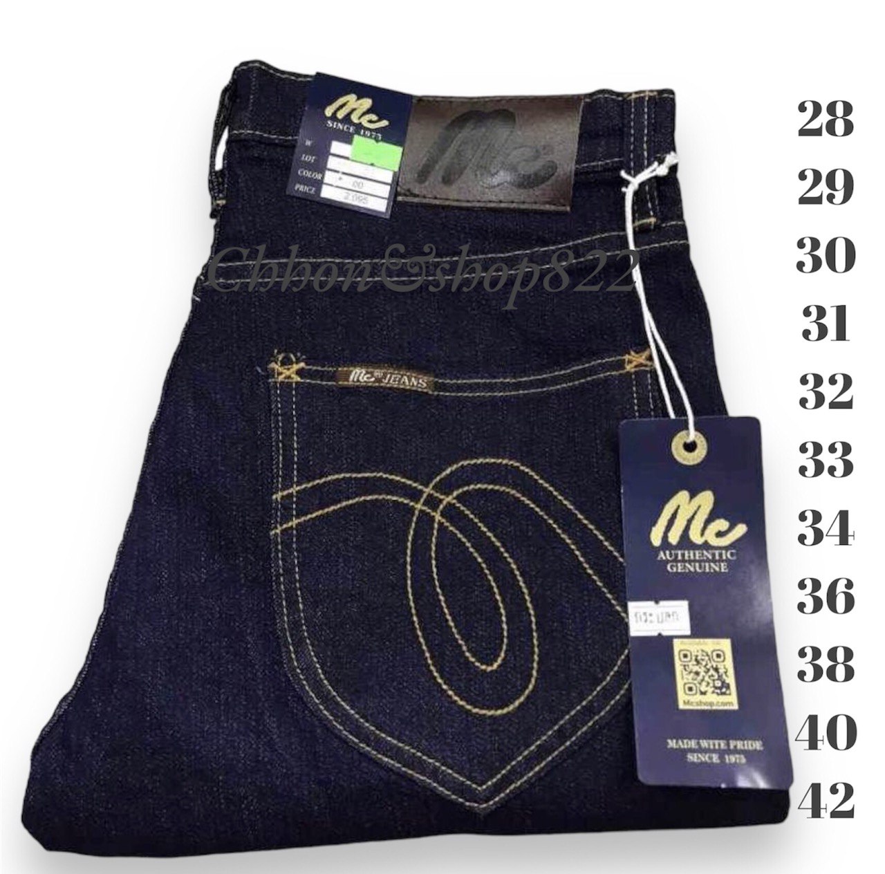 กางเกงยีนส์ MC Jeans ผ้ายืด มีสีมิทไนท์ กลับสียีน ของแมคทรง กระบอกเล็ก ...