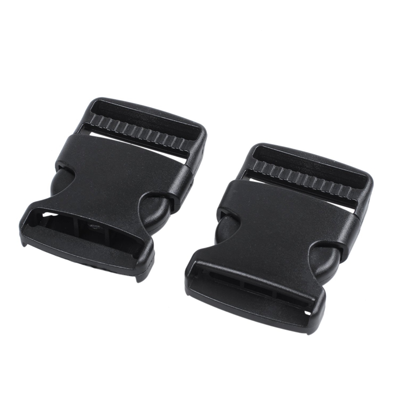 10x Hard Plastic Strap Band Belt Side Release Buckle 3cm Width Black ...
