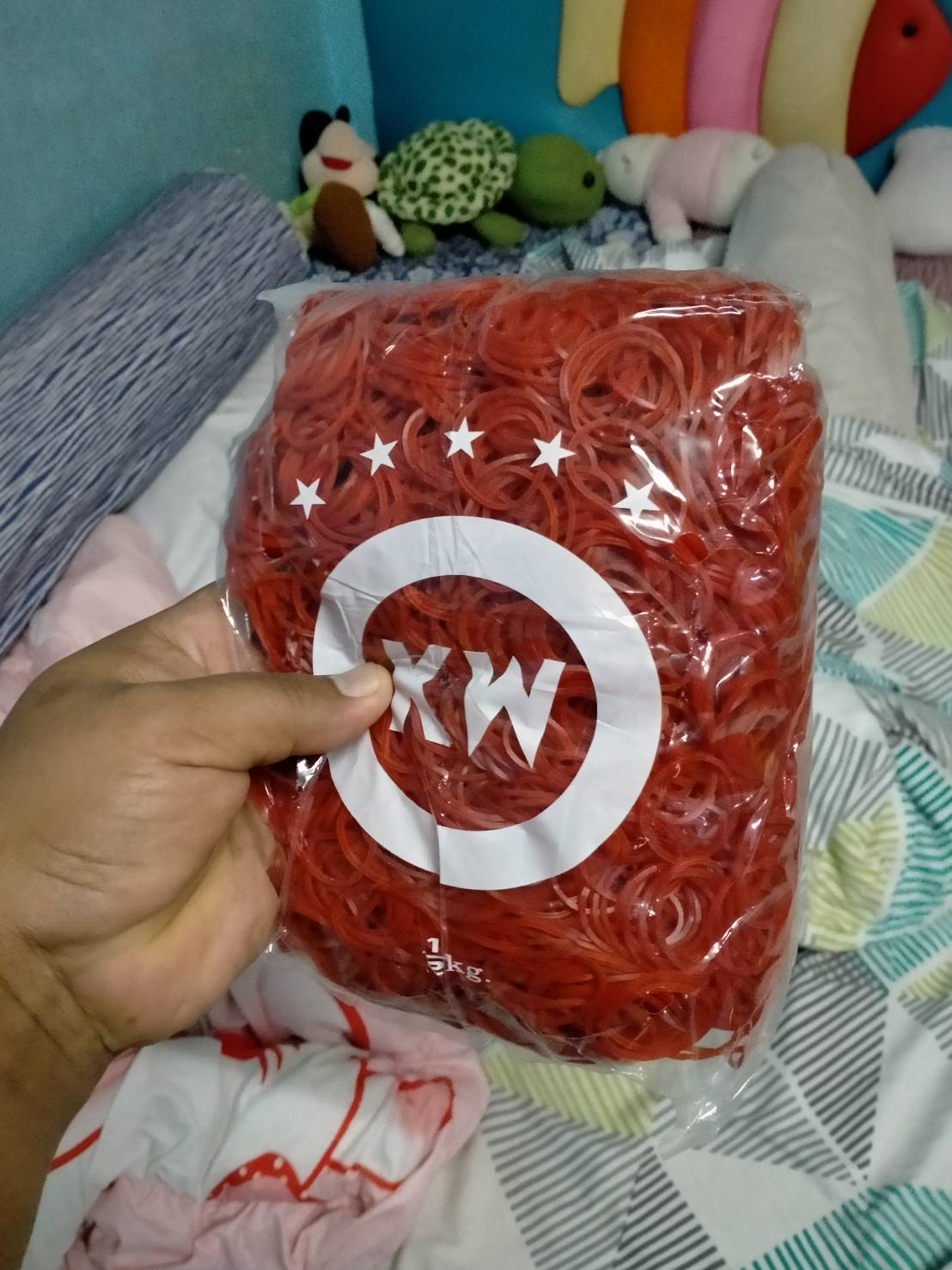 หนังยาง ยางรัดของ น้ำหนัก 500 กรัม จำนวนเส้นประมาณ 3200 เส้น ยาง ขนาด 1 ...