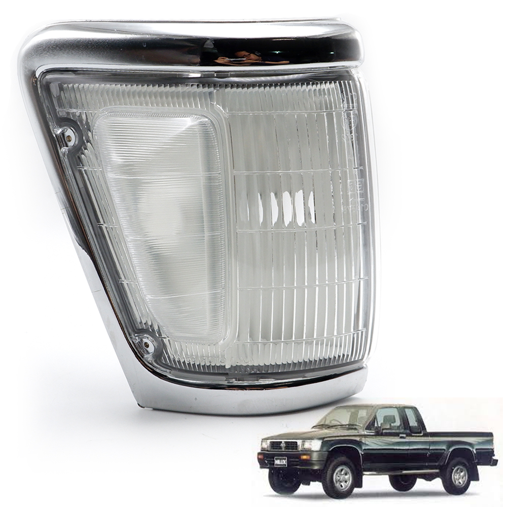 เสื้อไฟหรี่มุม ข้างขวา ฝาขาว ขอบโครเมี่ยม Rh Hilux LN111 4WD 4x4 Toyota ...