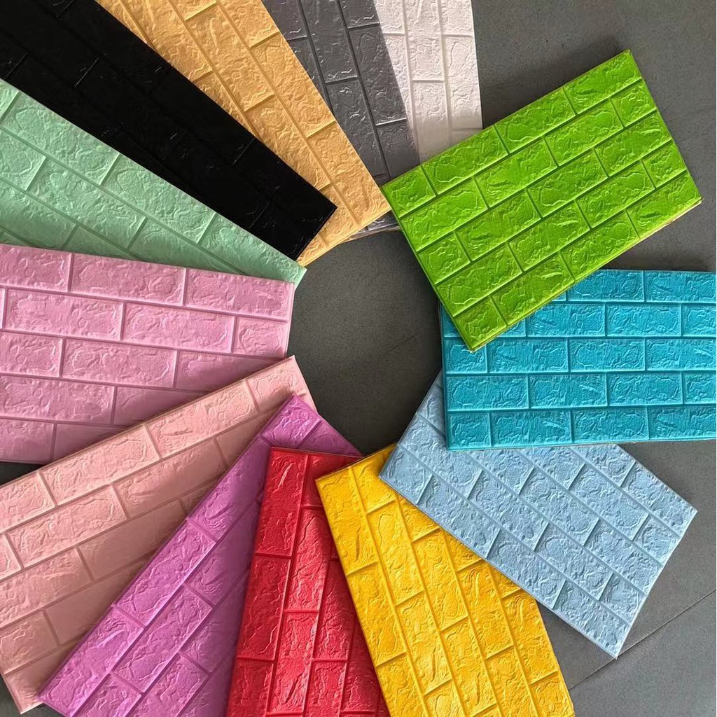 DIY 3D wall sticker Brick Living Room Decor Foam Waterproof Wallpaper ...