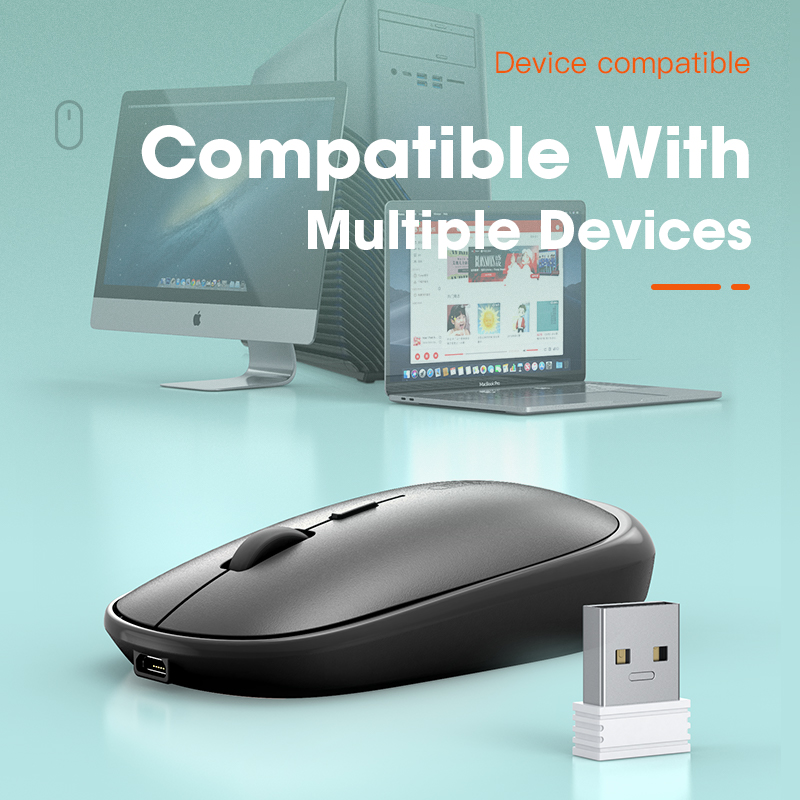 【ส่งจากไทย⚡️】Niye เมาส์ไร้สาย ไร้สาย มีแบตในตัว เม้าส์ Wireless Mouse 2 ...