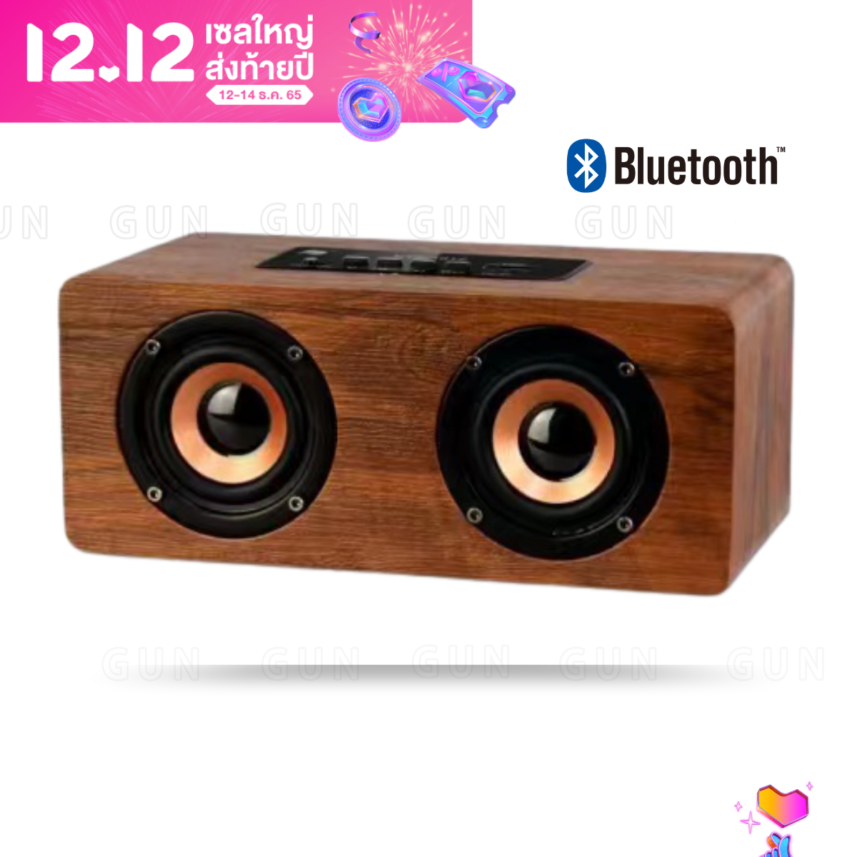 ลำโพงบลูทูธ KTS-1612 /KTS1612ลำโพงไม้มาไหม่ 2ดอก เล็กกระทัดรัด เสียงดี รองรับ USB/TF | Lazada.co.th