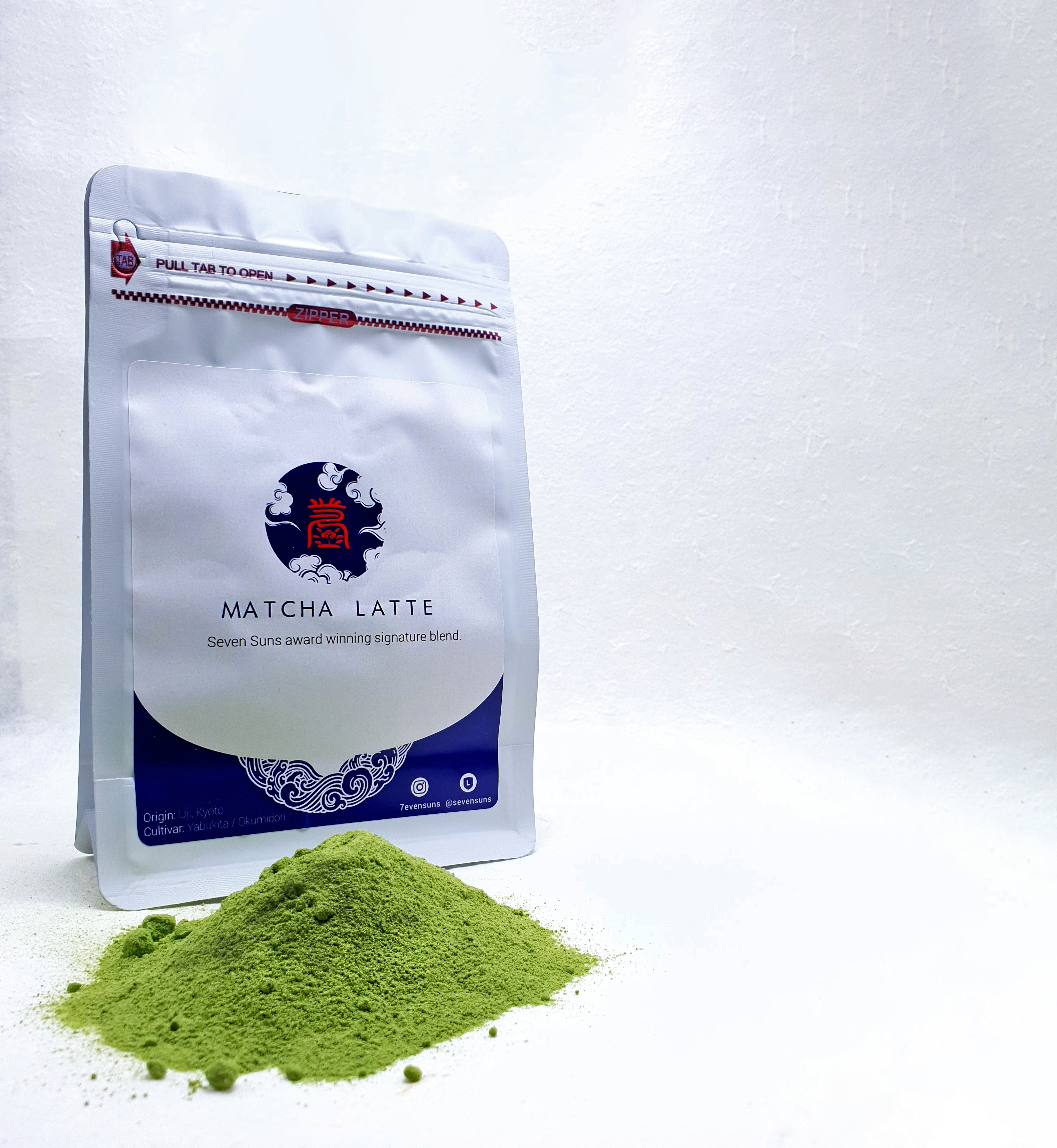 Matcha Latte 225g - Authentic Japanese Uji Matcha (Award Winner) **NEW Foil Pack** - Seven Suns ...
