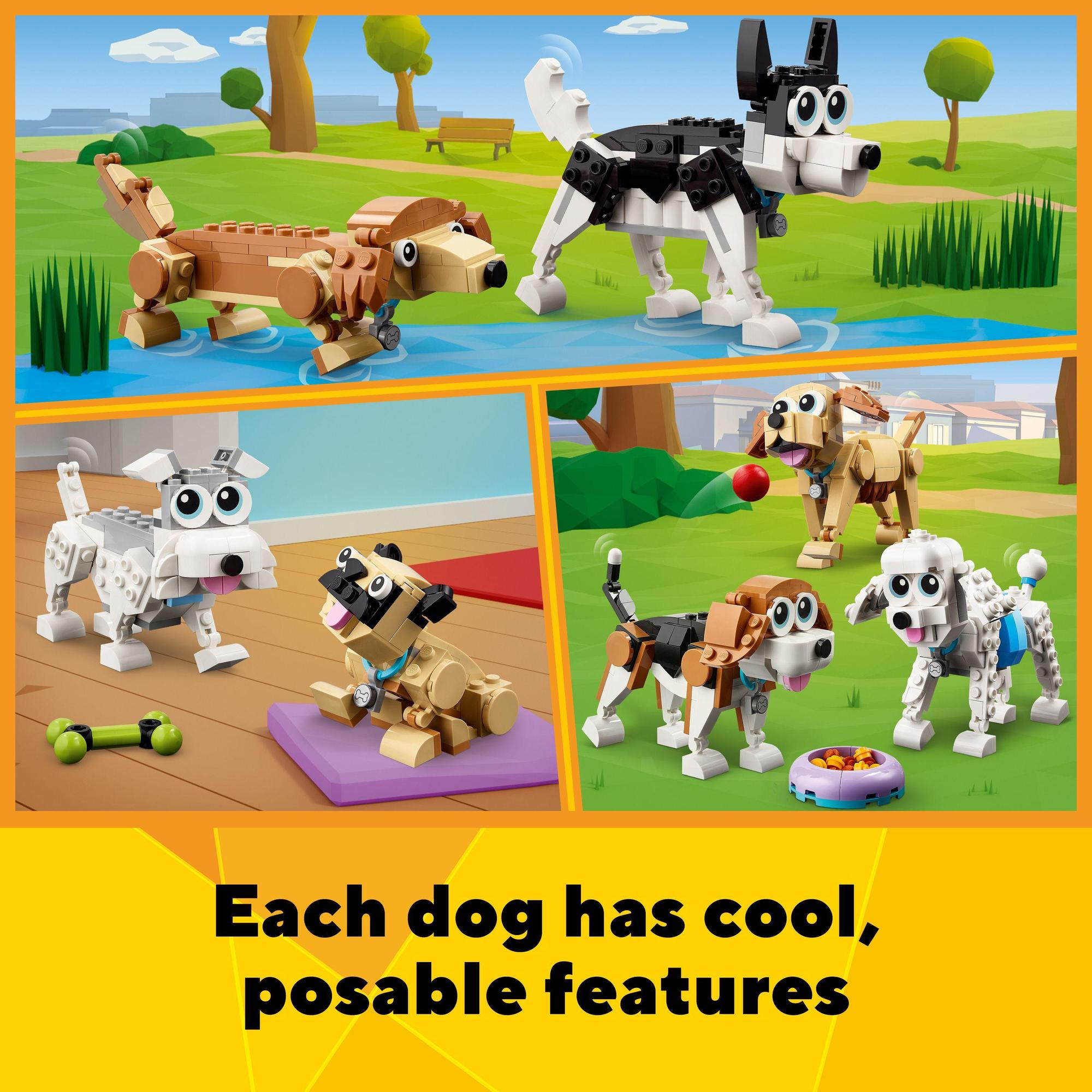 LEGO Creator 31137 Adorable Dogs Building Toy Set (475 Pieces) - LEGO ...