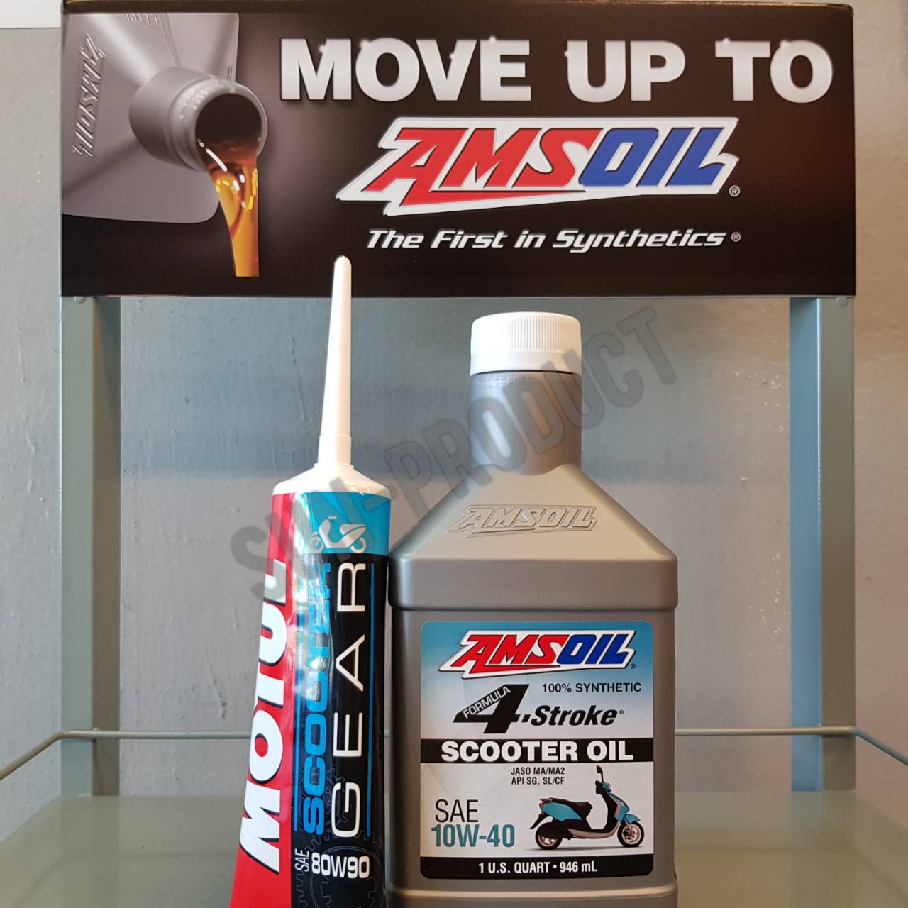 AMSOIL Synthetic Scooter Oil 4T 10W-40 สังเคราะห์แท้ 100% #แถมฟรีน้ำมัน ...
