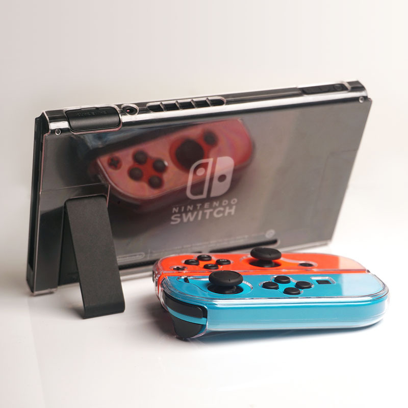 เคสคริสตัลคอนโซลเกม Nintendo NS เคส switch ที่จับแยกแขนโปร่งใสรุ่นบางกรอบกลางแทรกฐาน | Lazada.co.th