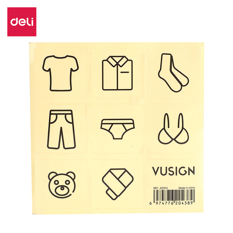 Deli สติ๊กเกอร์ สีดำ การจำแนกประเภท sticker | Lazada.co.th