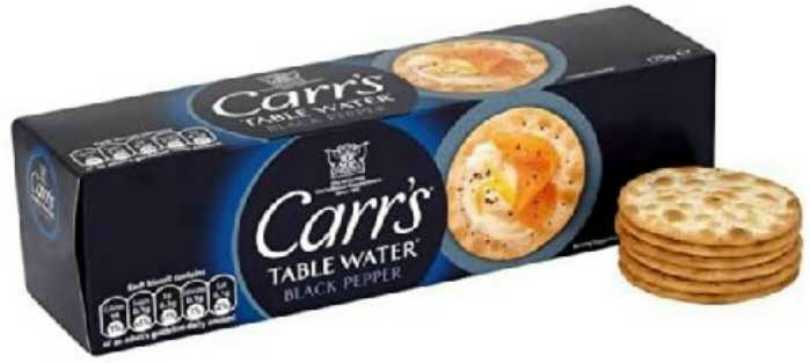 Carr's Table Water Crackers Black Pepper 125g - Route 88 Deli - ThaiPick