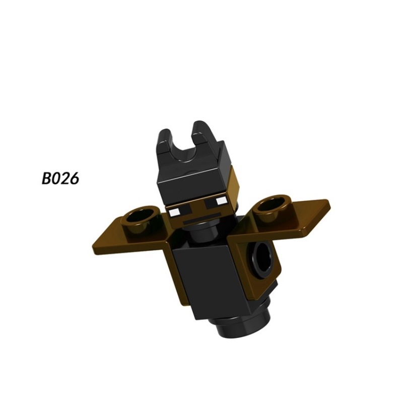 Minecraft Series Minifigures Steve Alex Villager Wolf Cows Squid Rabbit ...