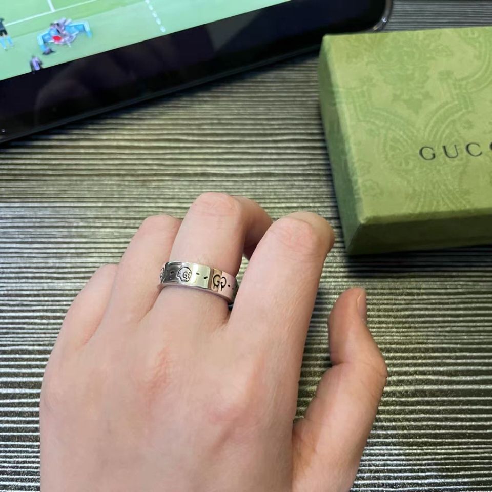 LR-วินเทจ S925 เงินสเตอร์ลิงความรู้สึกอาวุโสนักเรียนคู่แหวนมงคลแหวนจดหมายRing - amthong - ThaiPick