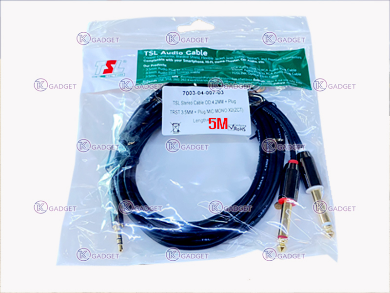 สายสัญญาณเสียง TSL PHONE MONO 2 + TRS 3.5 อย่างดี สินค้ามีพร้อมส่ง ...
