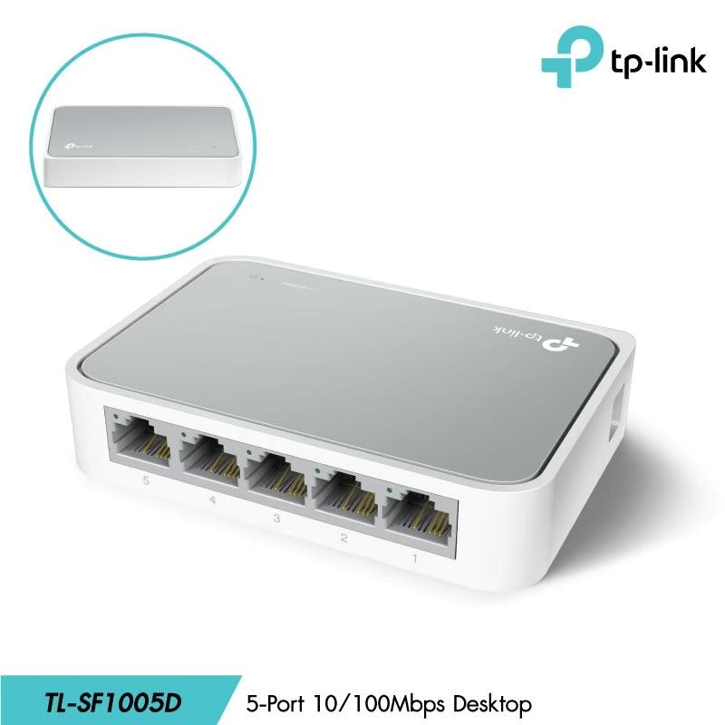 TP-LINK TL-SF1005D 5-Port 10/100Mbps Desktop Switch ( อุปกรณ์เน็ตเวิร์ค ...