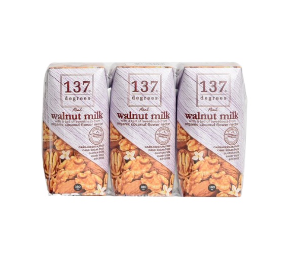 137 Degrees Walnut Milk Original 3x180ml. นมวอลนััท นม นมกล่อง นมยูเอช ...