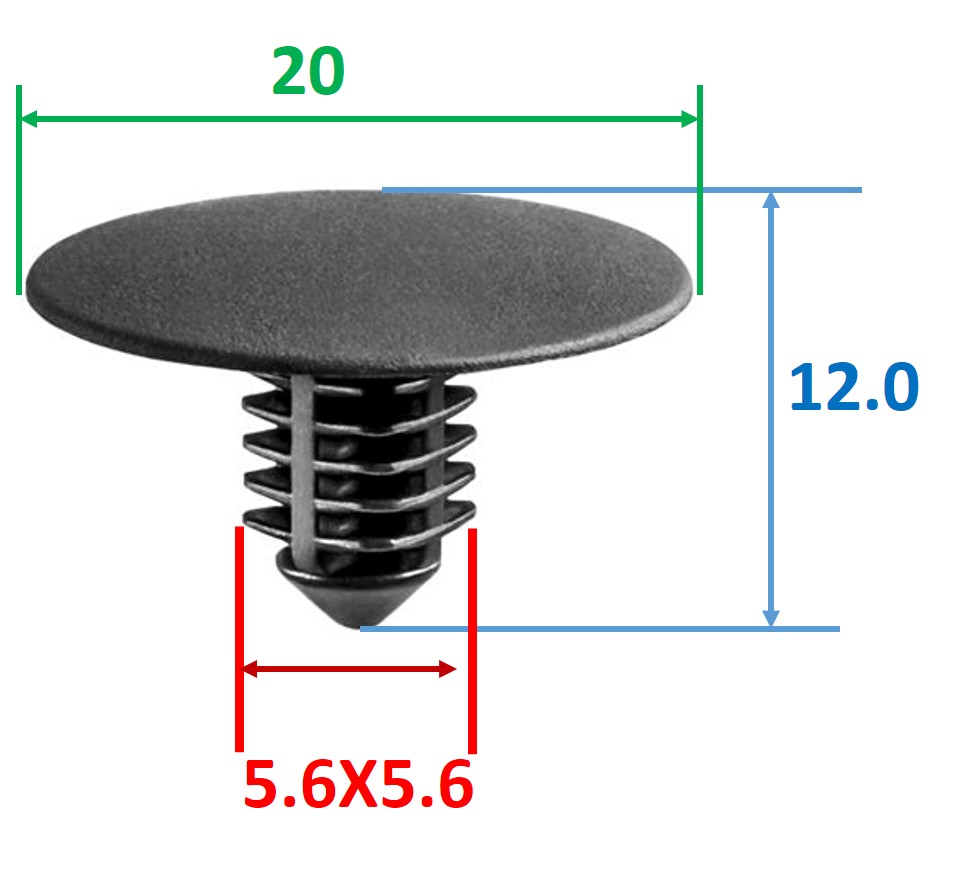 GOFFFYTEC-A681(1ชุด10ตัว)คลิปยึดแผ่นฉนวนกันความร้อนใต้ฝากระโปรงหน้า ...