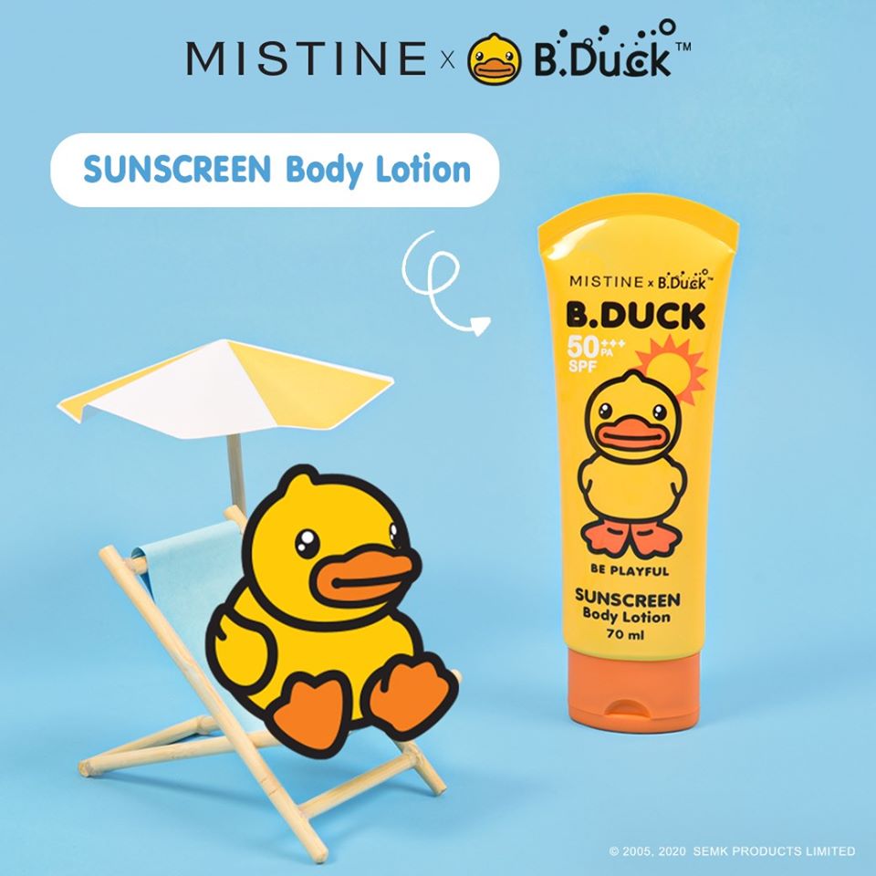 มิสทีน บอดี้ โลชั่น กันแดด ครีมกันแดดผิวกาย mistine x B.DUCK sunscreen ...
