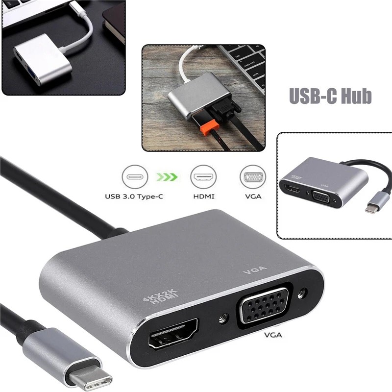 สายType C to HDMI VGA USB3.1type-c video cable USB3.1 Type-c To HDMI ...