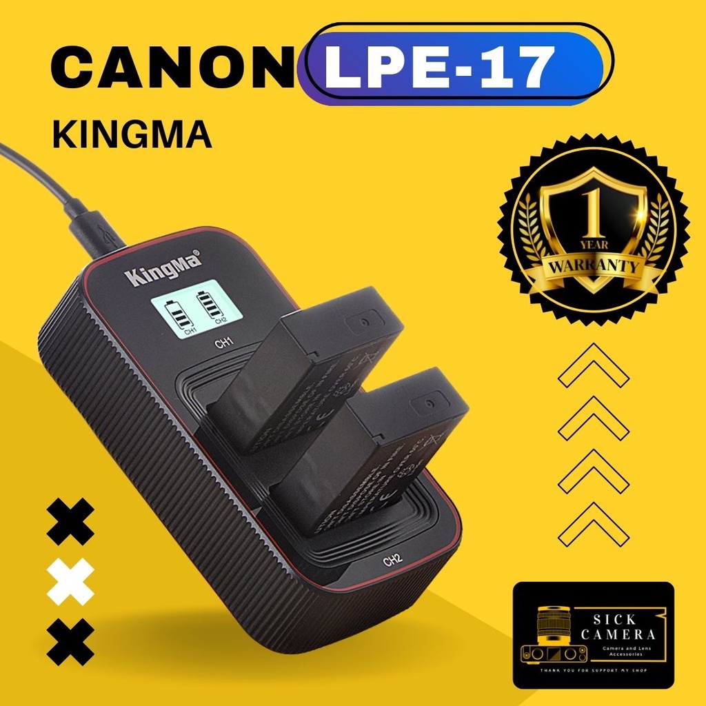 KingMa แท้100 LPE17 LP-E17 แบตและที่ชาร์จแบตสำหรับ RP M3 M6 750d 760d ...