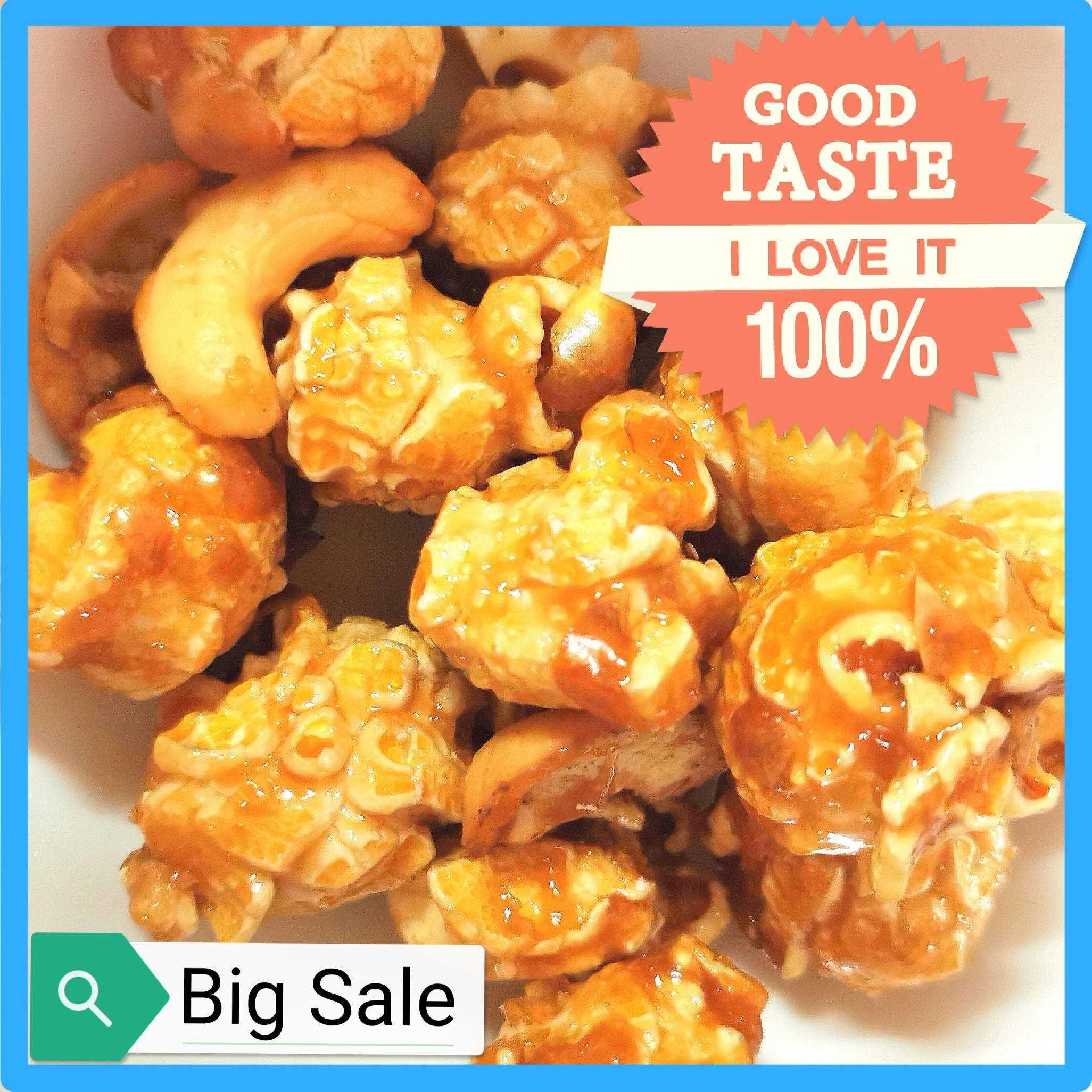 แพคคู่ 120g. x 2 Popcorn Caramel with Cashew Nut and Almond ป๊อปคอร์นคา ...