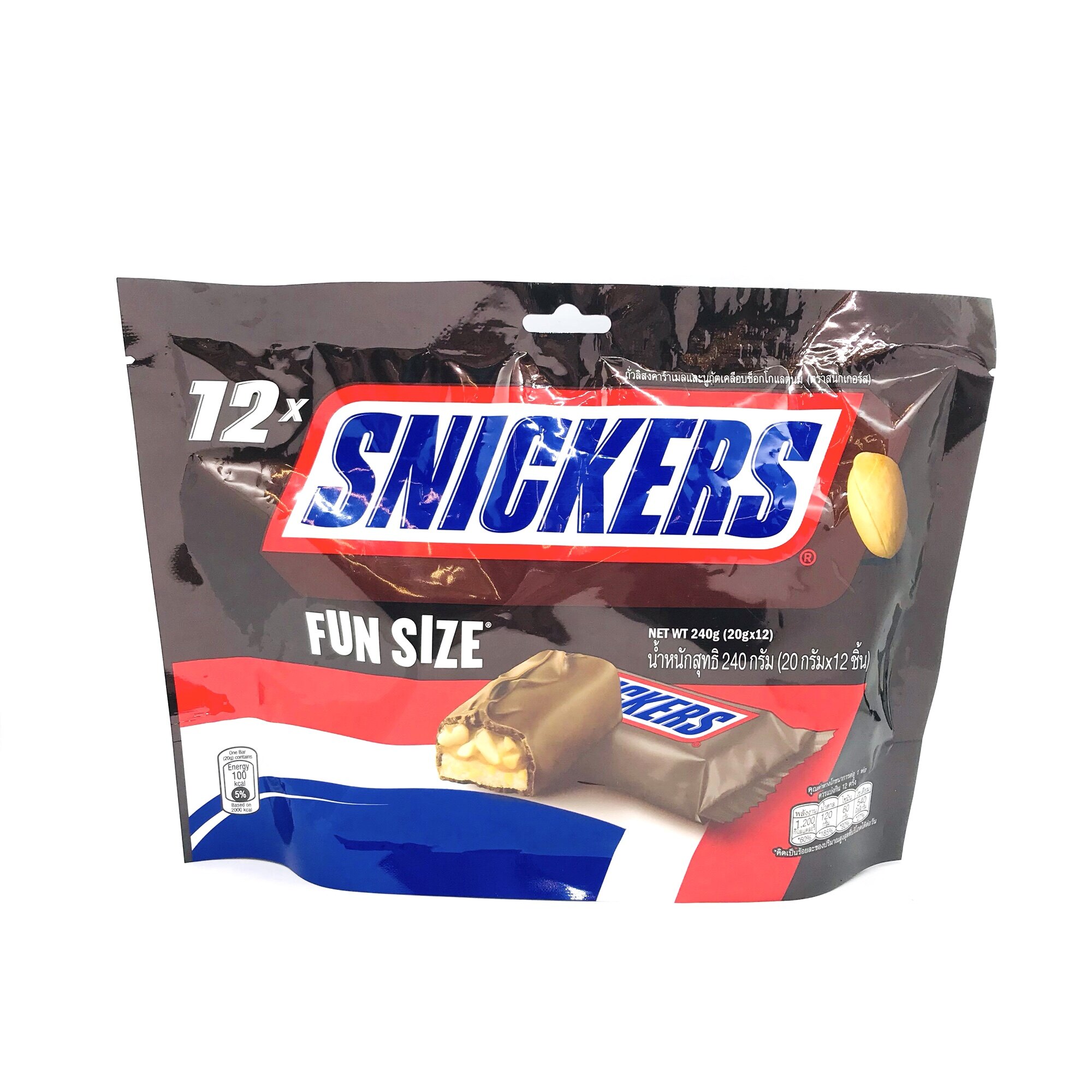 Snickers Fun Size 240g (20g x 12p.) สนิกเกอร์ ขนาด 240 กรัม (20 กรัม x ...