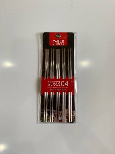 ตะเกียบสแตนเลสอย่างดี แพ็ค5 คู่ เกรด304 TB-1017 - Supersun - ThaiPick